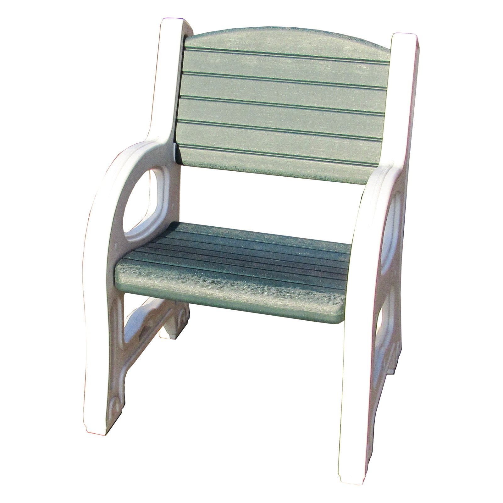 Duramax Building Products White and Green Plastic Garden Bench ...