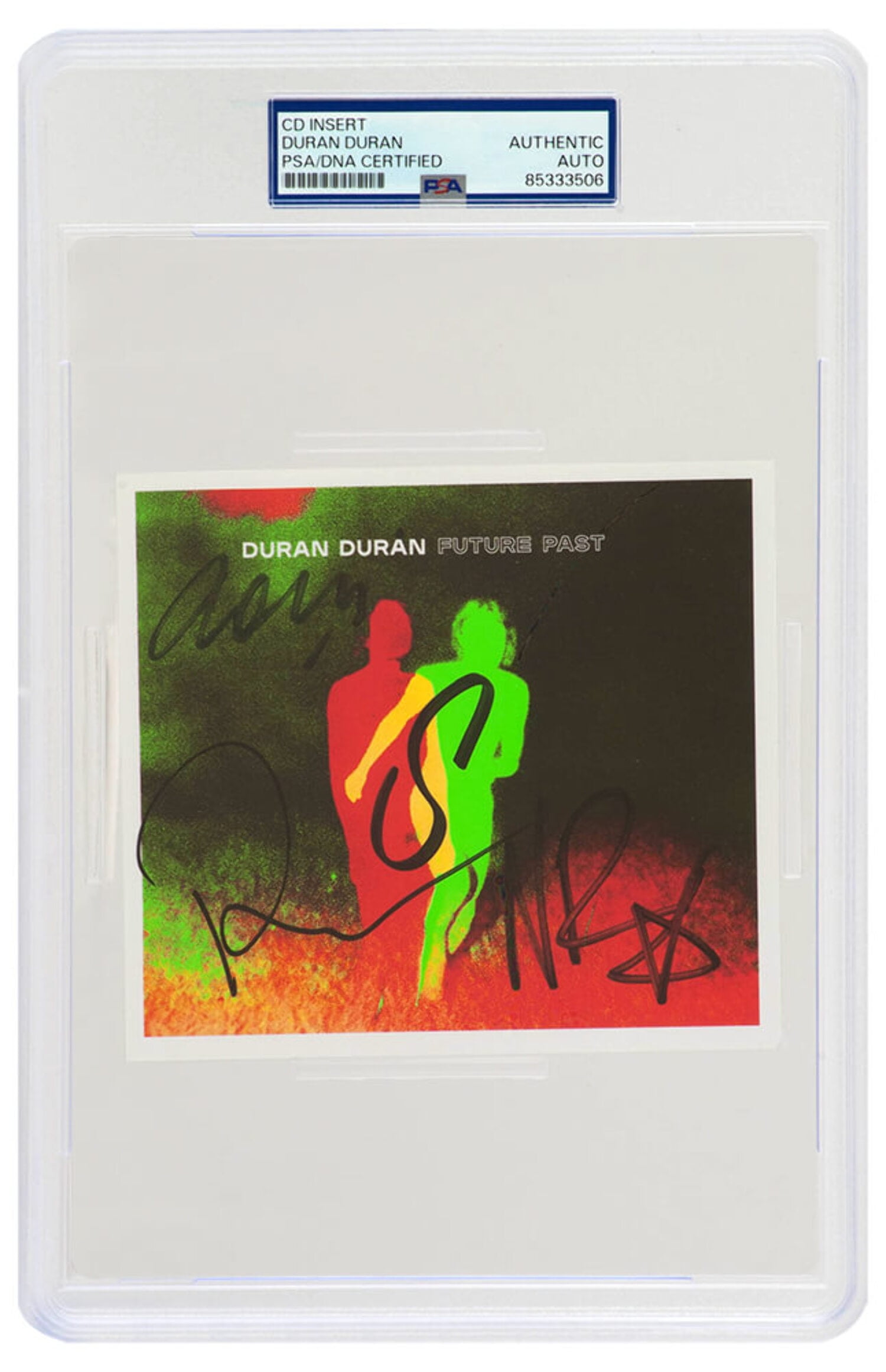 Duran Duran Full Band Signed 'Future Past' 5x5 CD Insert (4-Signatures ...