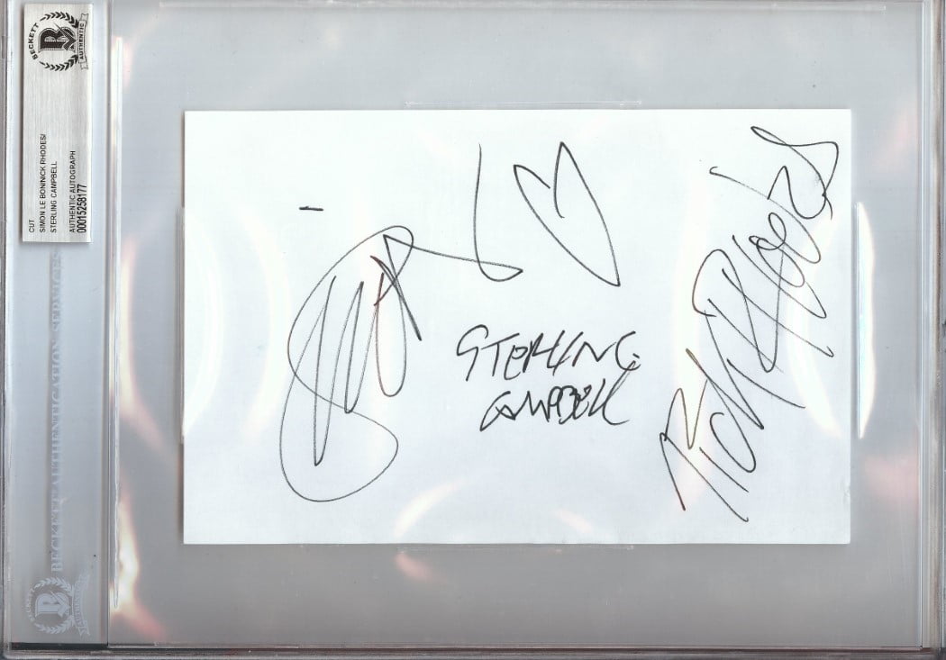 Duran Duran Multi Signed Autographed Cut Signature Le Bon Rhodes ...