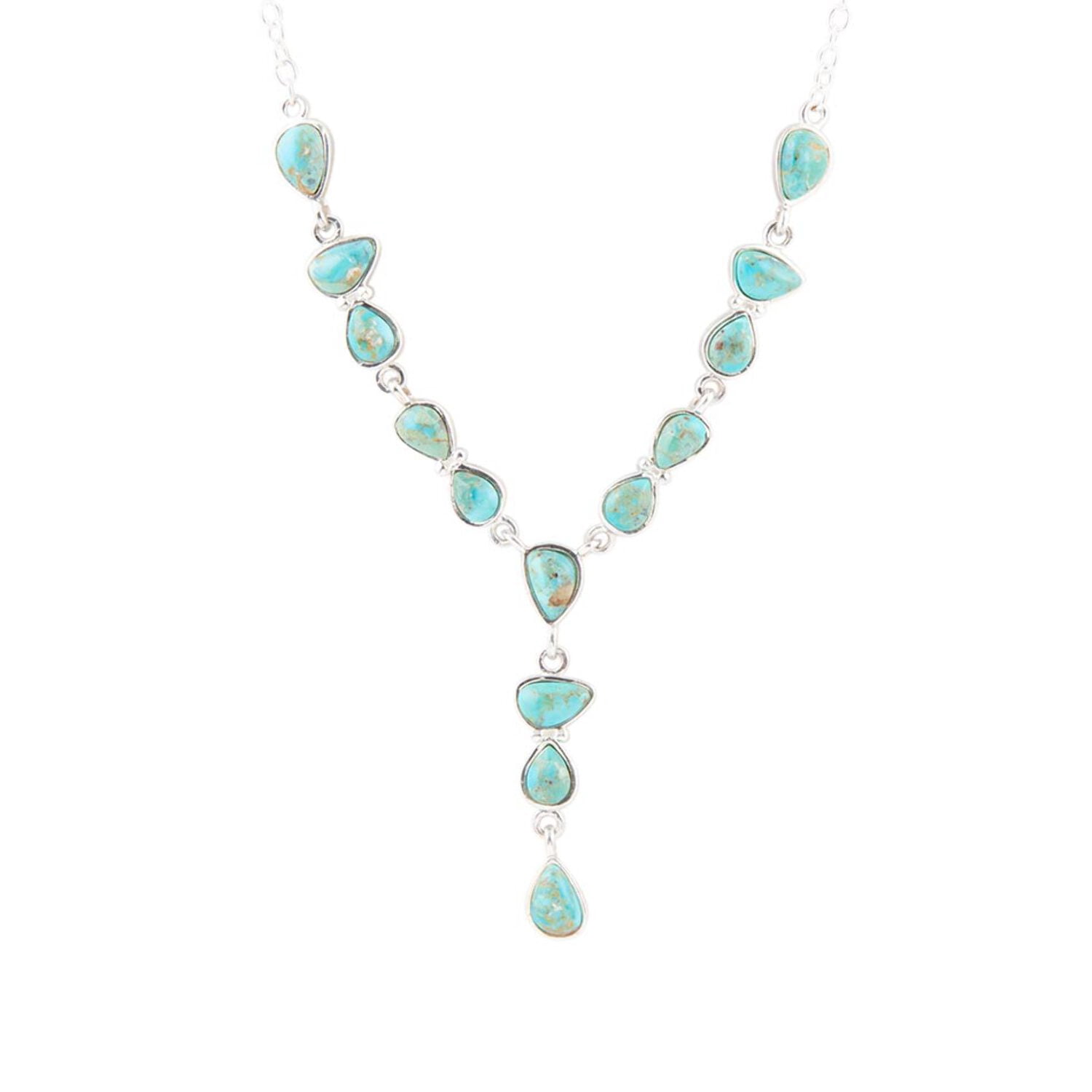 Durango Blue Turquoise and Sterling Silver Y-Necklace - Walmart.com