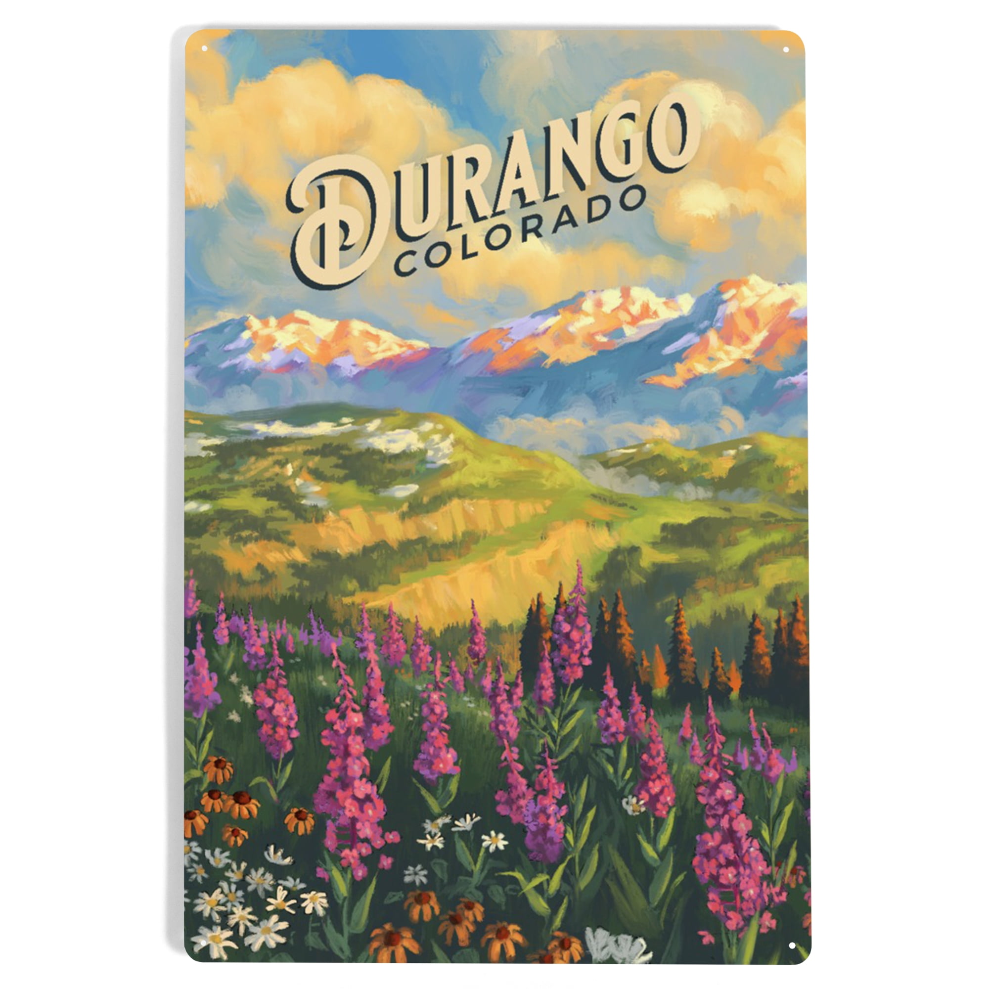 Durango, Colorado, Oil Painting (12x18 Aluminum Art, Indoor Outdoor ...