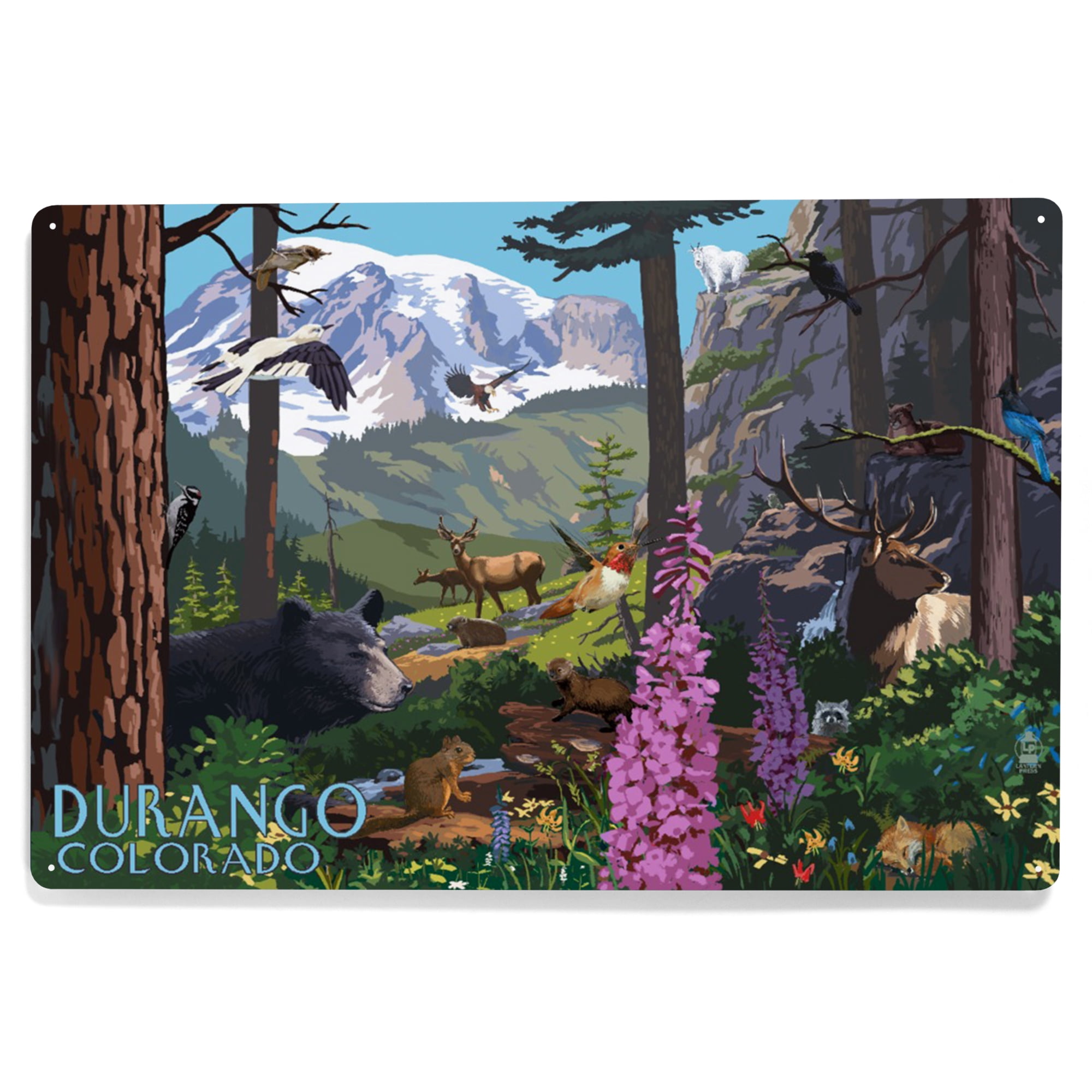 Durango, Colorado, Wildlife Utopia (12x18 Aluminum Art, Indoor Outdoor ...