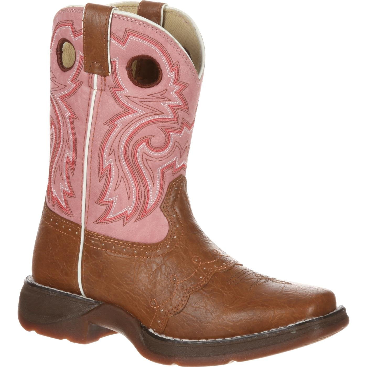 Durango Girls' Little Kids' 8" Lil' Durango Tan Lacey Western Boot Tan ...