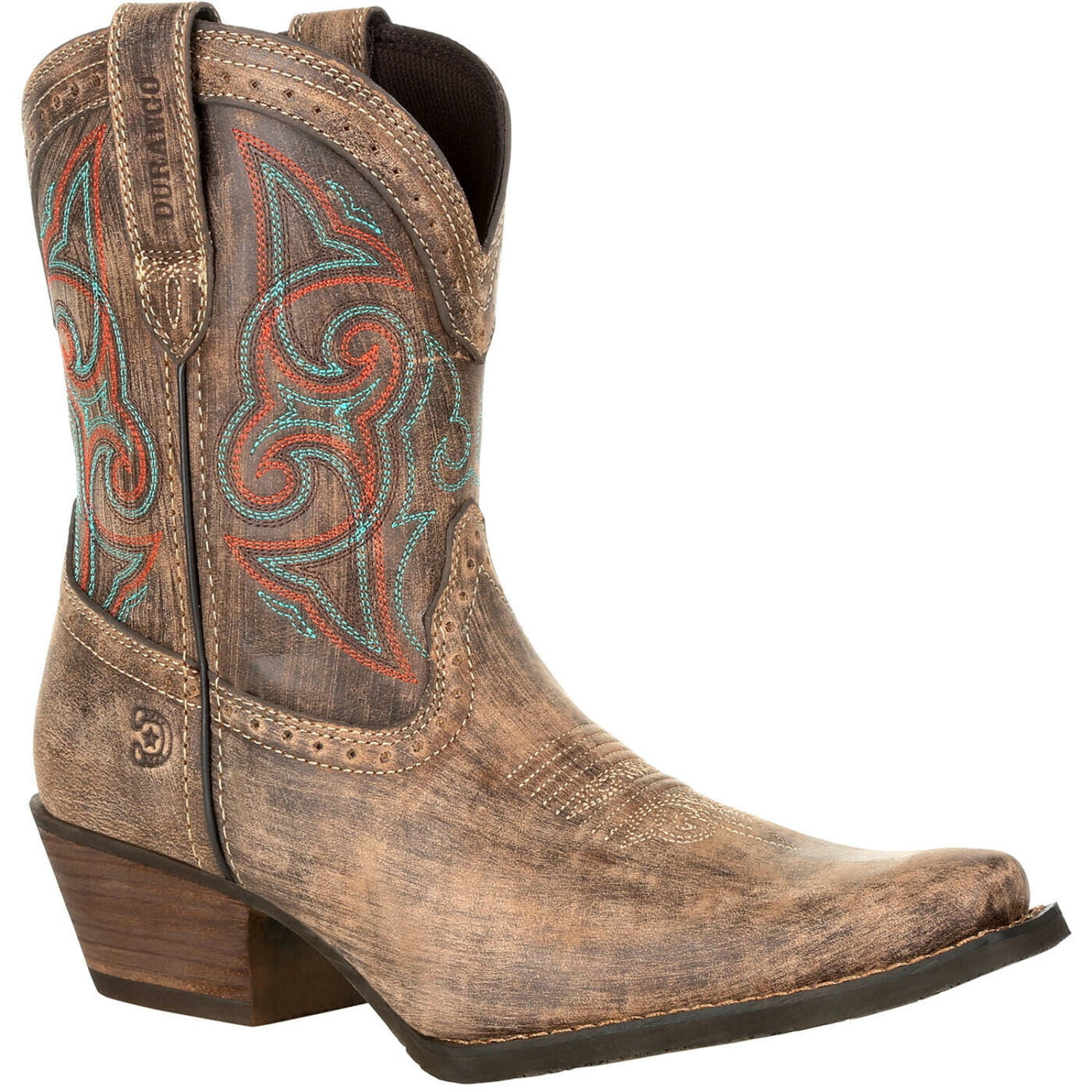 Durango Ladies Crush Brown Shortie Western Boots DRD0358 - Walmart.com