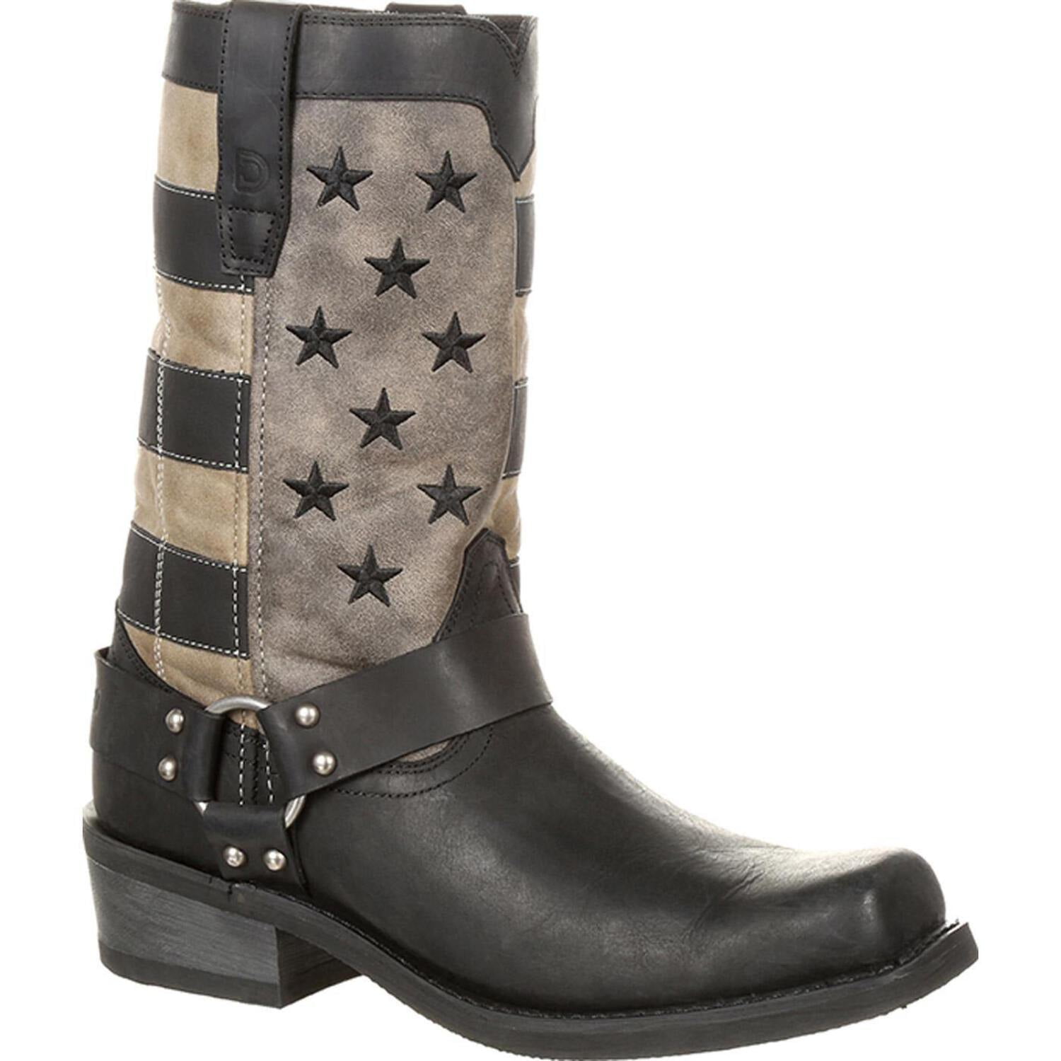 Durango Men's 11" Black Faded Flag Western Harness Boot Black/Charcoal ...