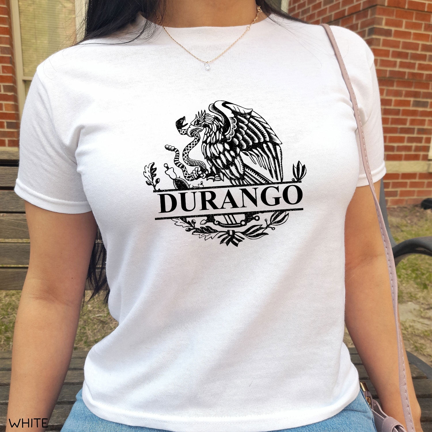 Durango Mexico Eagle Emblem Baby Tee Mexican Women Crop Top Proud ...