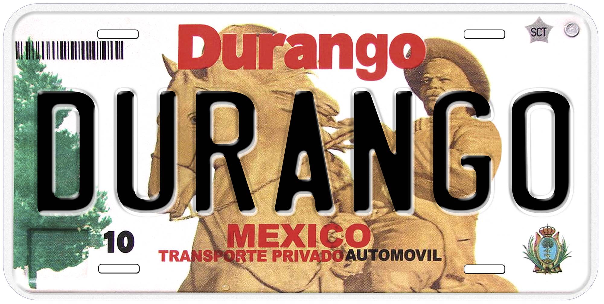 Durango Mexico Novelty Car License Plate - Walmart.com
