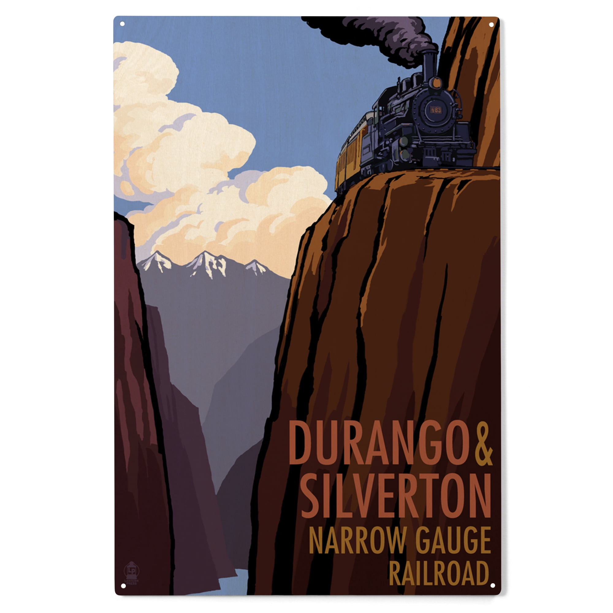 Durango and Silverton Narrow Gauge Railroad Birch Wood Wall Sign (10x15 ...