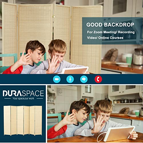 Duraspace 6 Panel Bamboo Room Divider, 6ft Tall Folding Privacy Screen ...