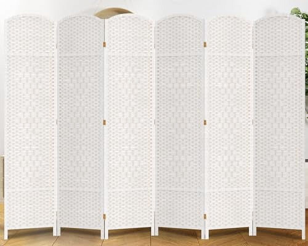 Duraspace 6 Panels Room Divider 6 FT Tall Weave Fiber Privacy Screen ...