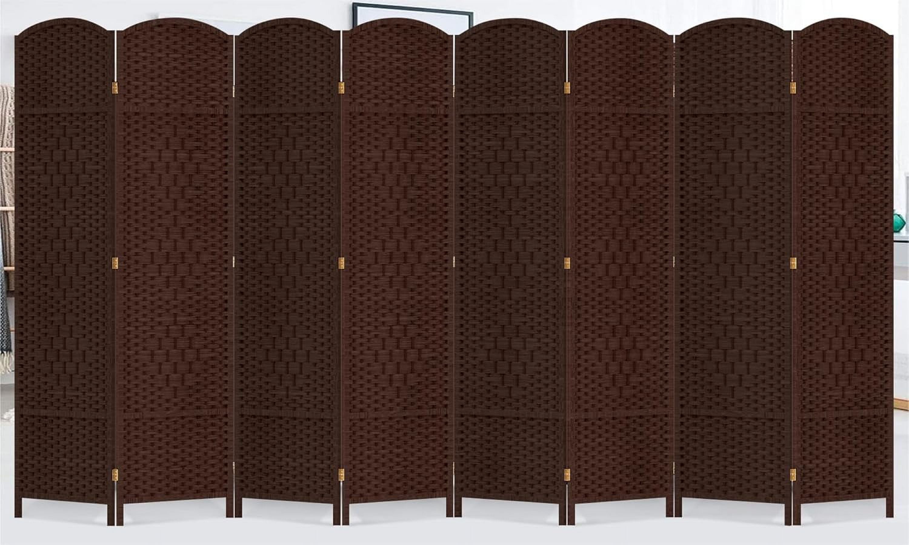 Duraspace 8 Panels Room Divider 6 FT Tall Weave Fiber Privacy Screen ...