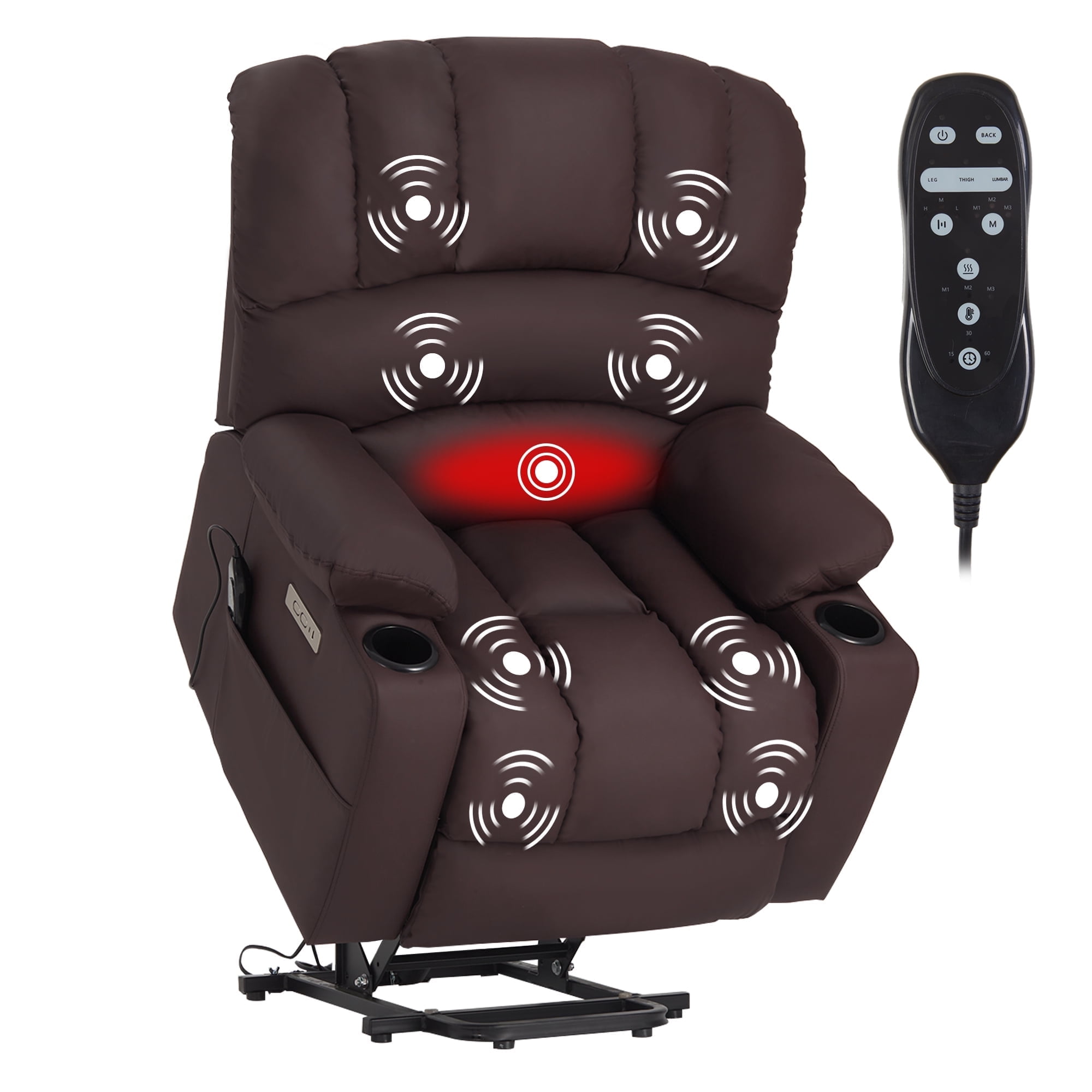Power Lift Massage Recliner Chair for Elderly with Heat, USB Port ...