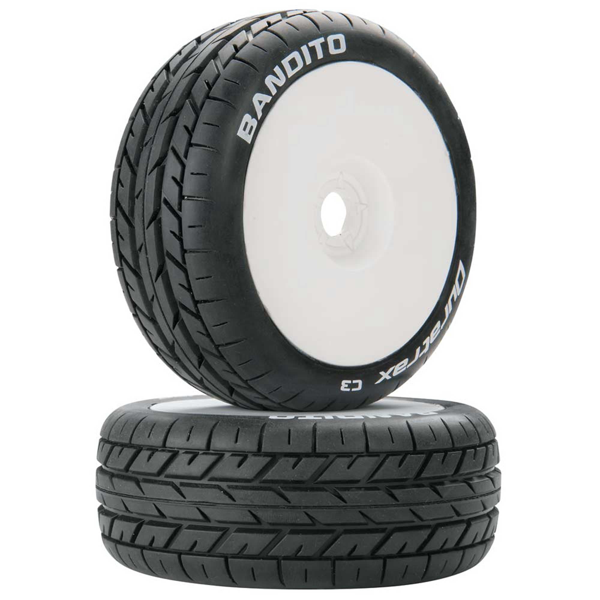 Duratrax Bandito 1/8 C3 Mounted Buggy Tires White 2 DTXC3639 - Walmart.com