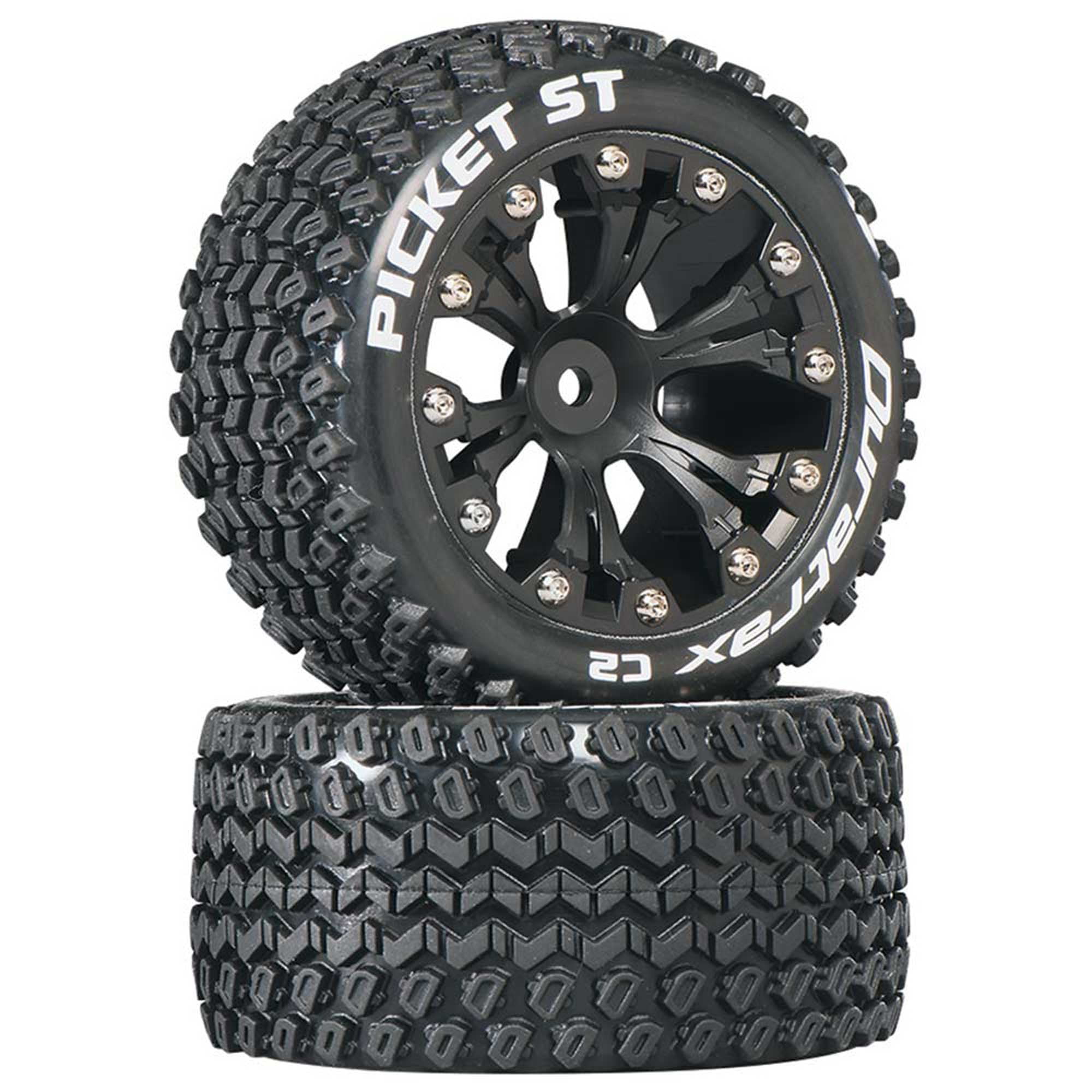 Duratrax Picket ST 2.8 2 Wheel Drive Mounted Rear C2 Black 2 DTXC3548 ...