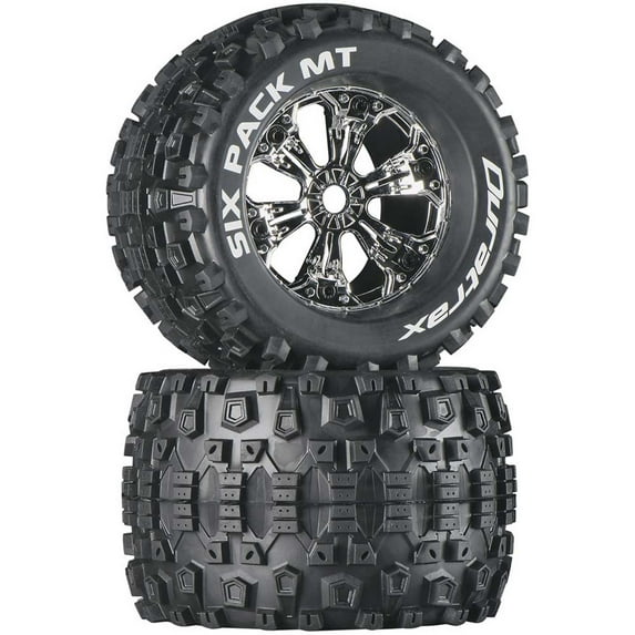 Duratrax Six Pack MT 3.8 Mounted Chrome 2 DTXC3583 RC Tire - Walmart.com