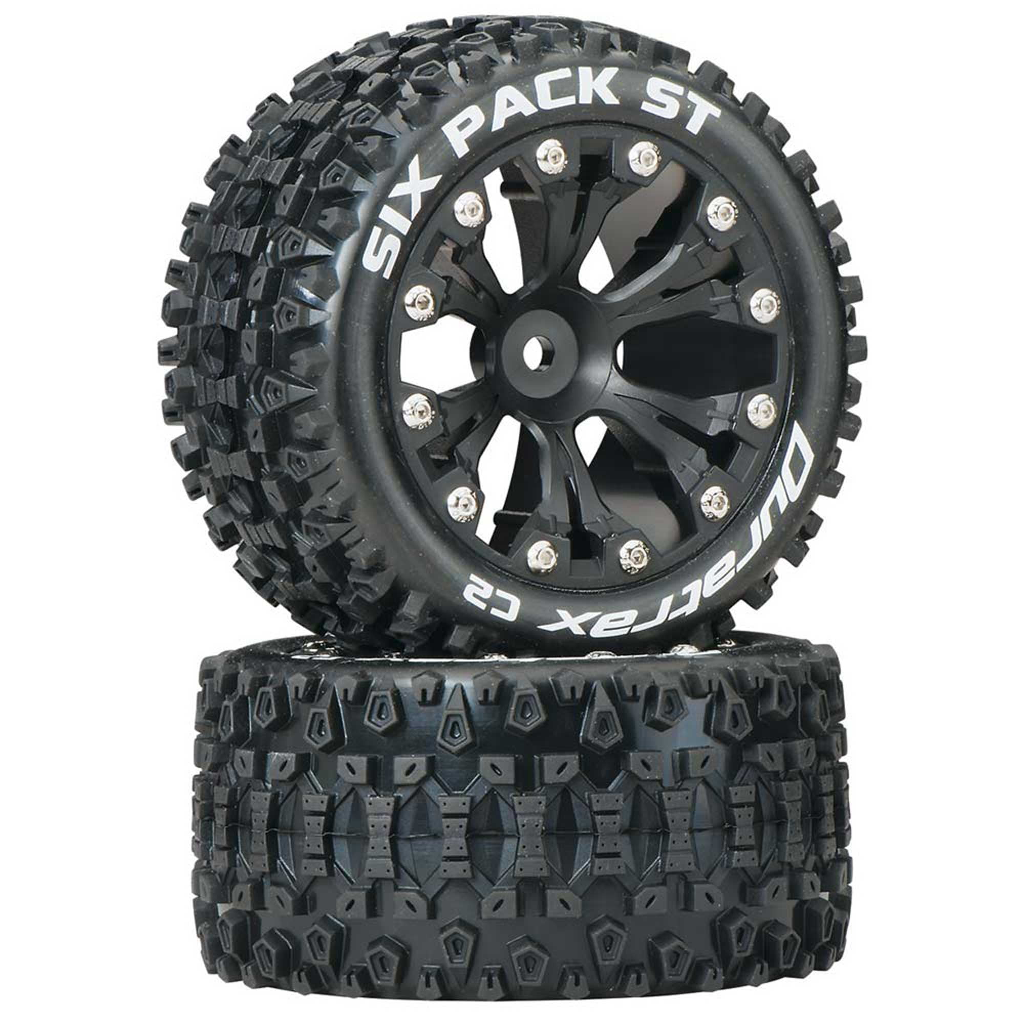 Duratrax Six Pack ST 2.8 2 Wheel Drive Mounted Rear C2 Black 2 DTXC3560 ...
