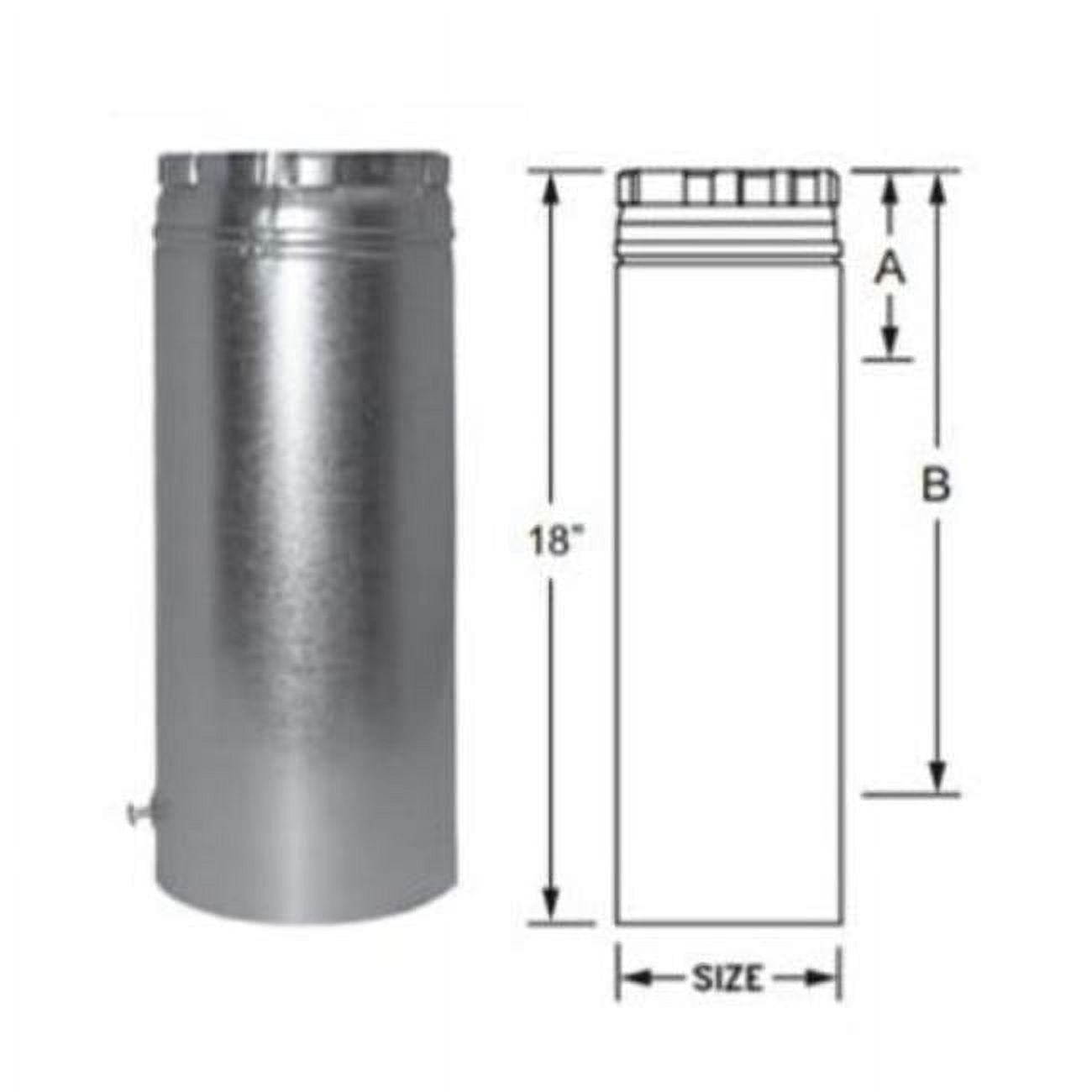 Duravent 12 x 18 in. Round B-Vent Adjustable Length Pipe - Walmart.com