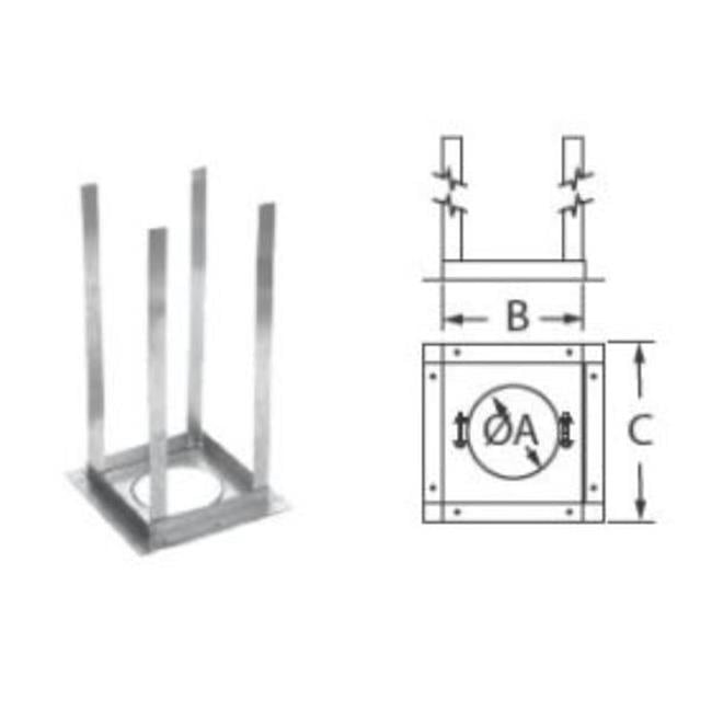 Duravent D35CVS-FS 3 x 5 in. CVS Concentric Venting System Firestop ...