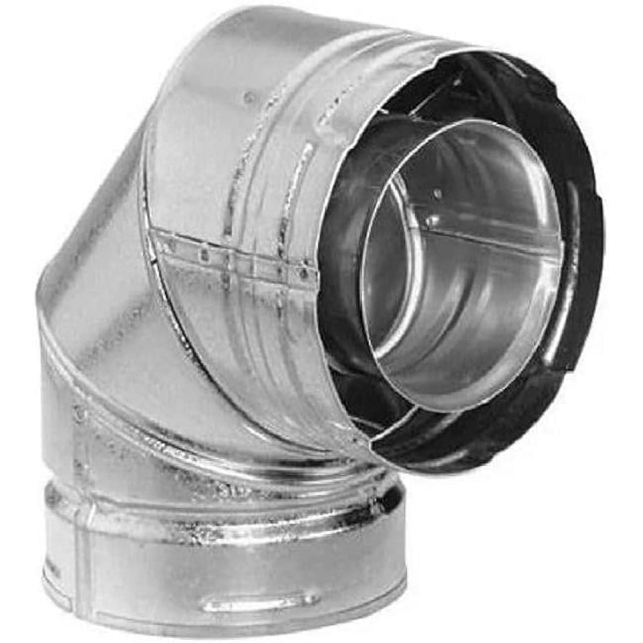 Duravent D46DVA-E90 4 x 6 in. 90 deg Direct Vent Galvanized Elbow - 990 ...