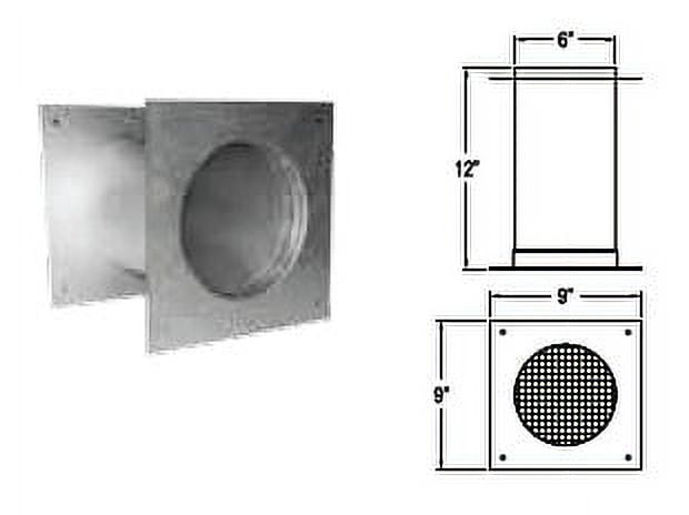 Duravent 6Dt-Cai 6" Inner Diameter - Galvanized - Walmart.com