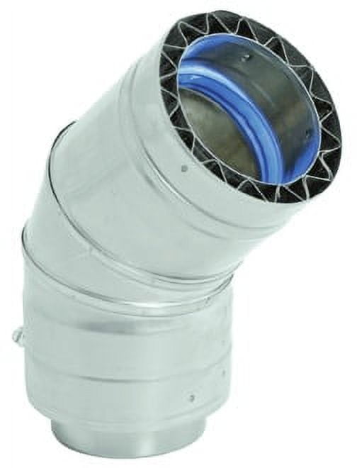 Duravent W2-4504 45 Degree Double Wall Elbow For 4" Inner Diameter Vent ...