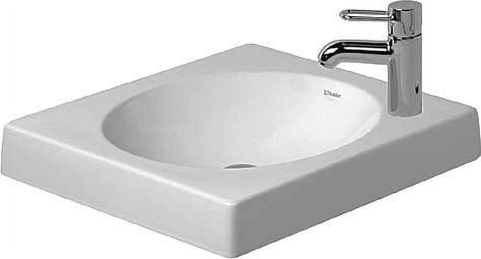 Duravit 032050-1Hole-R Architec 19-5/8" Square Ceramic Drop In Bathroom ...