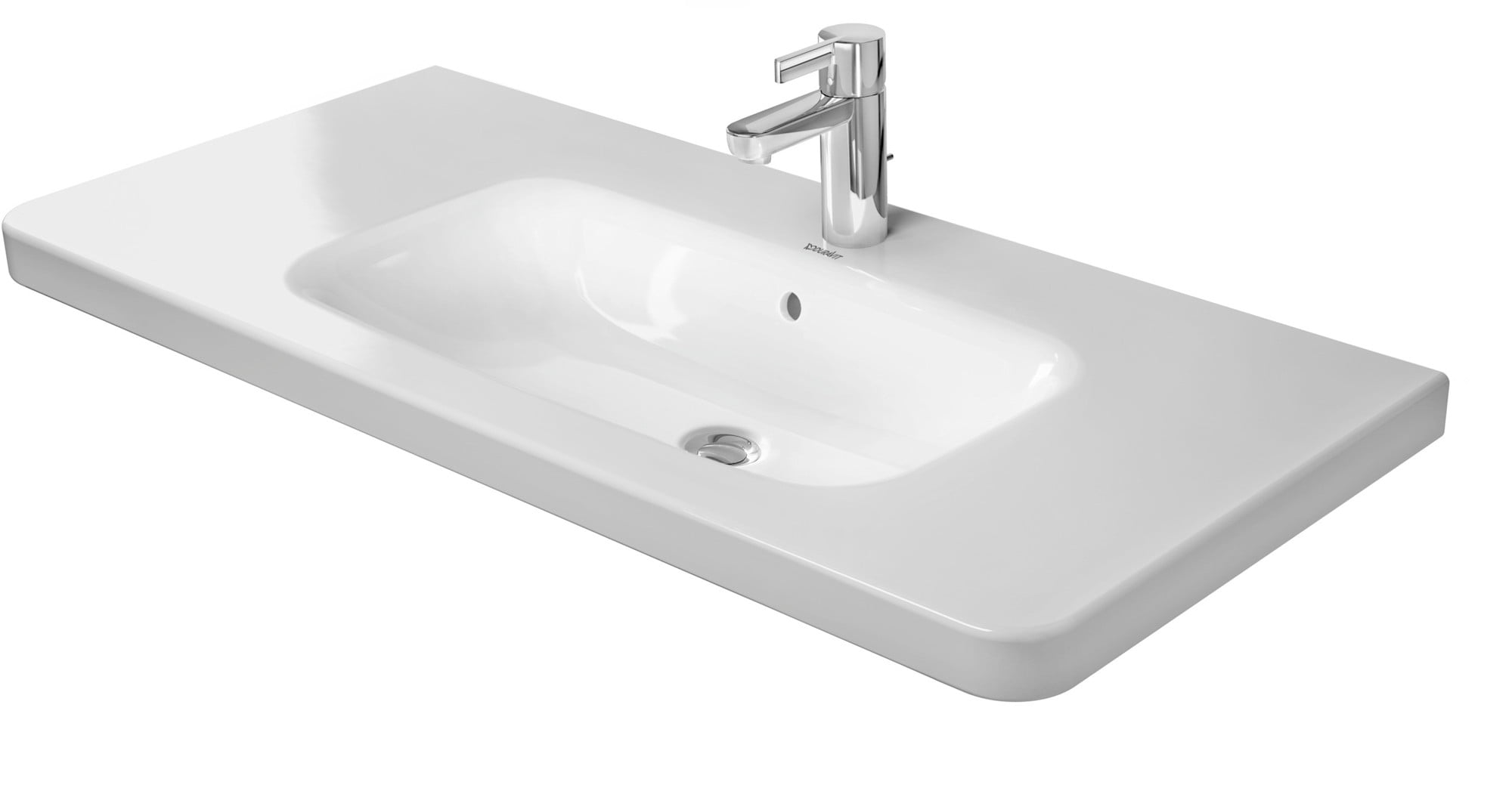 Duravit 232010-1Hole Durastyle 19" Ceramic Vanity Top - White / Glazed ...
