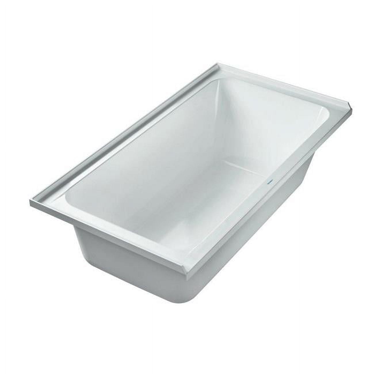 Duravit D-Code 60x32 in. Acrylic Soaker Alcove Bathtub, Drop Bath, Left ...