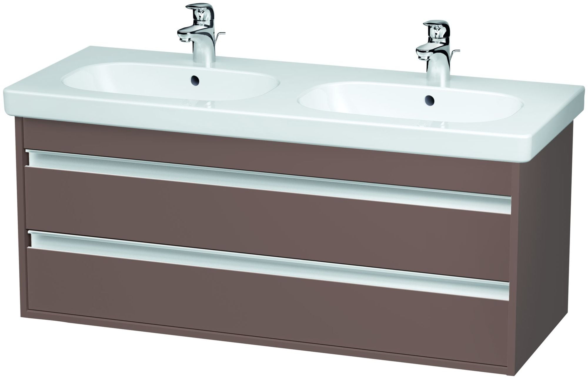 Duravit Kt6649 Ketho 45" Double Wall Mounted Wood Vanity Cabinet Only ...