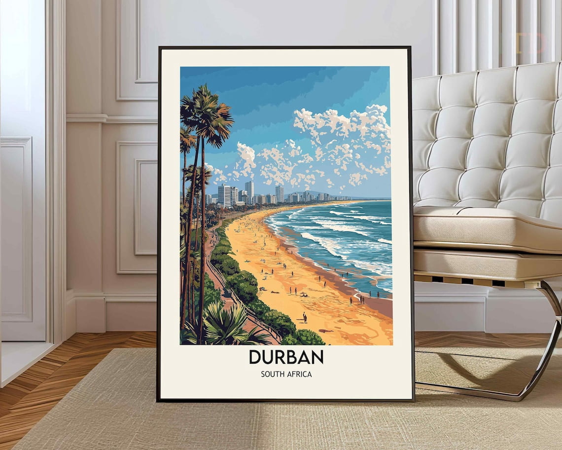 Durban Print, Durban Poster, Durban Wall Art, Durban Art Print, Durban ...