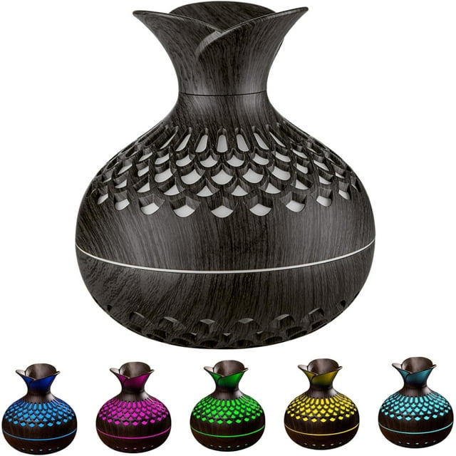 Durcord Essential Oil Diffusers for Home, 300ml 7 Color Flame Changing ...