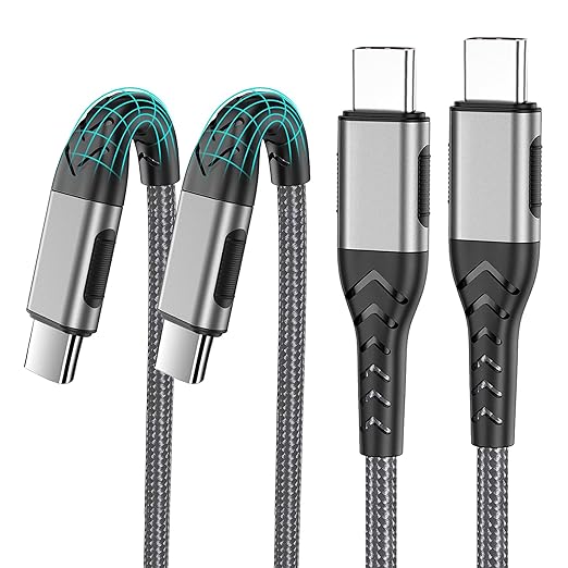Durcord USB C to USB C Cable, 2Pack 100W 10ft USB C Charger Cable Fast ...