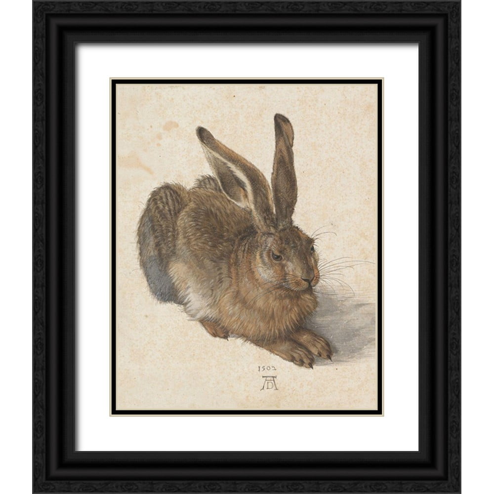 Durer, Albrecht 12x14 Black Ornate Wood Framed with Double Matting ...