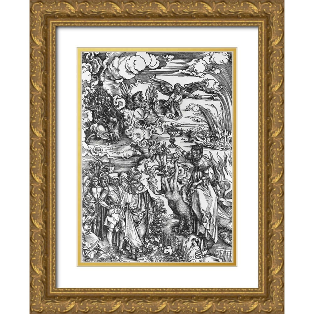 Durer, Albrecht 18x24 Gold Ornate Wood Framed with Double Matting ...