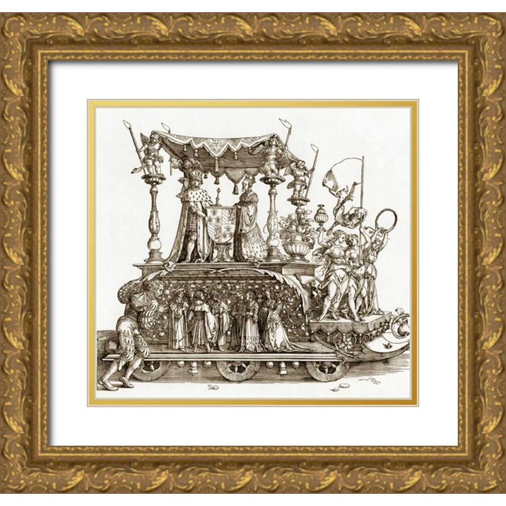 Durer, Albrecht 21x20 Gold Ornate Wood Framed with Double Matting ...