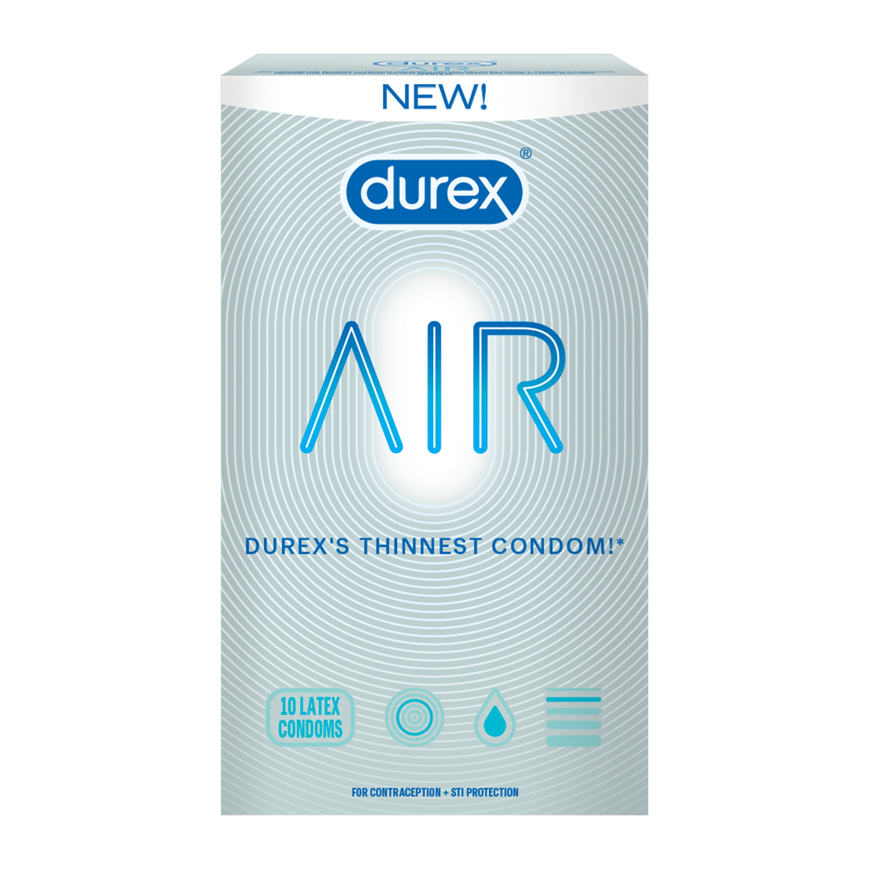 Durex Air Condoms, Extra Thin, 10 Count (3 Pack) - Walmart.com