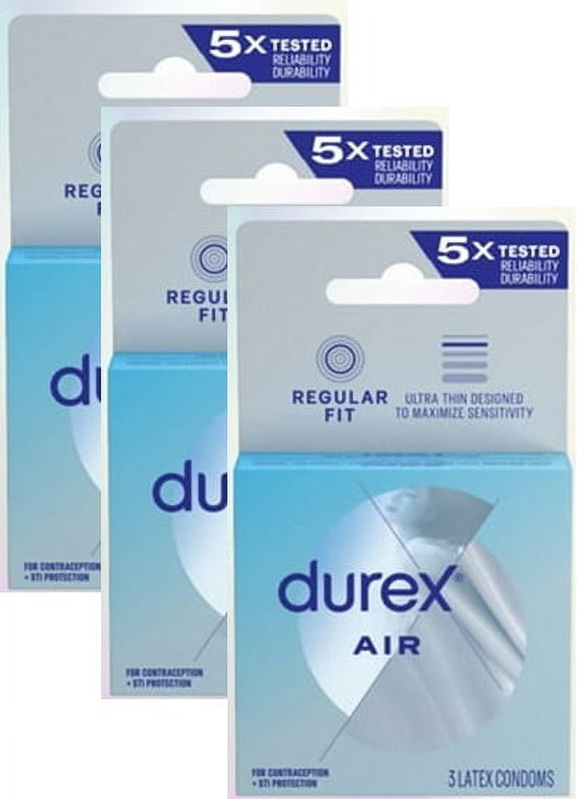 Durex Air Ultra Thin Condoms, Rubber Latex Condoms for Men with ...