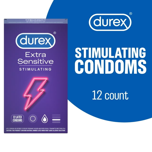 Durex Condom Extra Sensitive Stimulating Condoms 12ct. HSA/FSA Eligible - Walmart.com