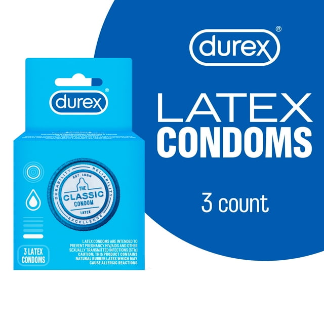 Durex Condom XXL Longer & Wider Natural Latex Condoms, 3 Count - Ultra ...