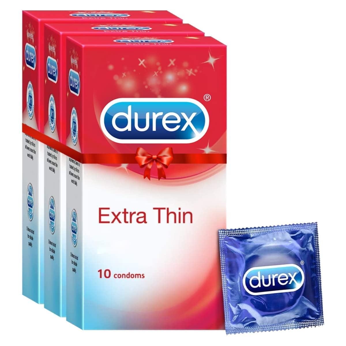 Durex Extra Thin Condoms for Men - 10 Count (Pack of 3) - Walmart.com