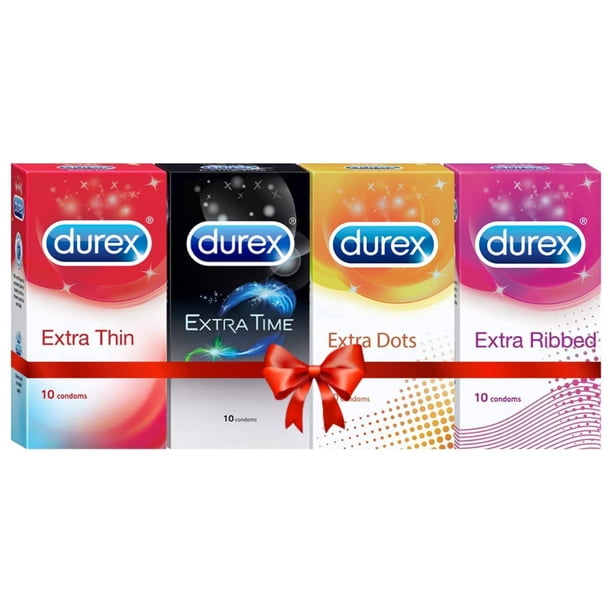 Durex Multi-pack Condoms for Men (Extra Time, Extra Dotted, Extra ...