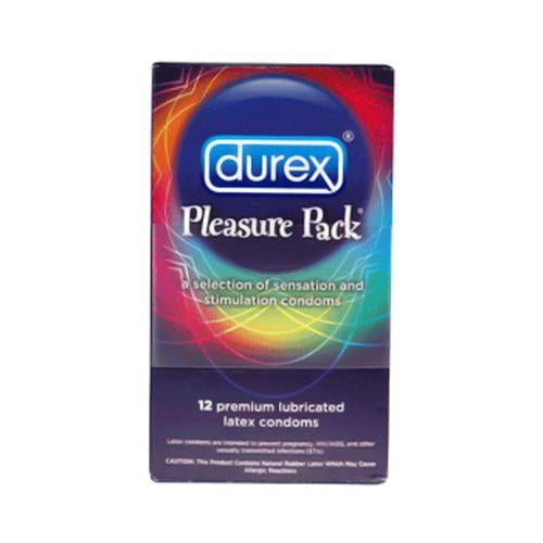 Durex Pleasure Pack Lubricated Latex Condoms, 12 Ea - Walmart.com