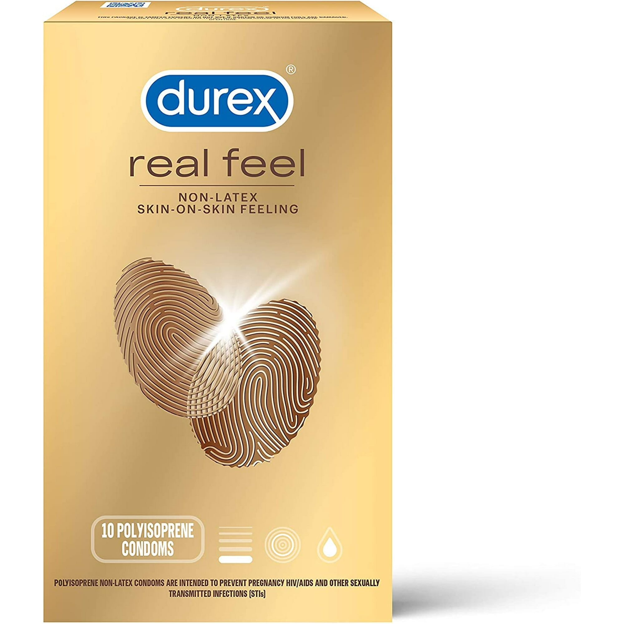 Durex Real Feel Avanti Bare Polyisoprene Non-Latex Condoms, 10 Count ...
