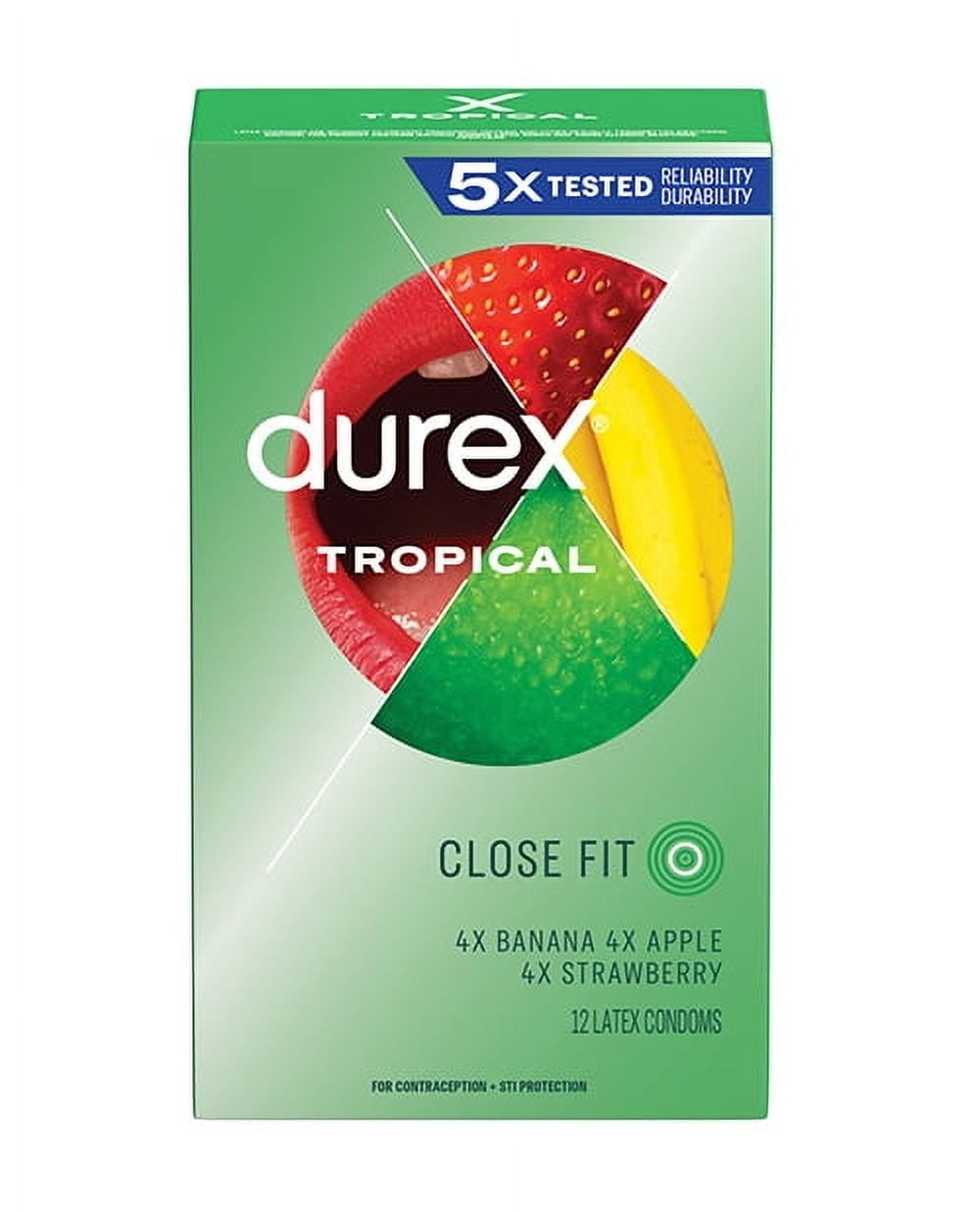 Durex Tropical Color & Scents Condoms - Box of 12 - Walmart.com