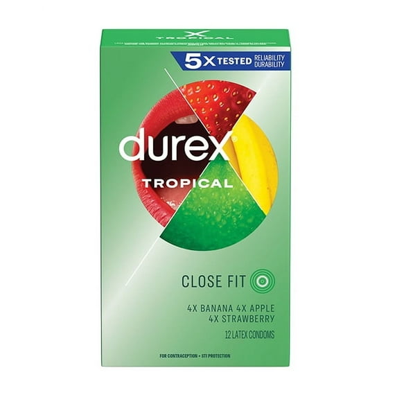 Durex Tropical Color & Scents Condoms - Box of 12 - Walmart.com