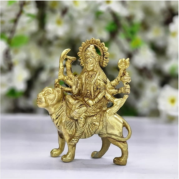 Durga Ma Statue in Brass Durga Ma Idol for Navratri Festival Indian ...