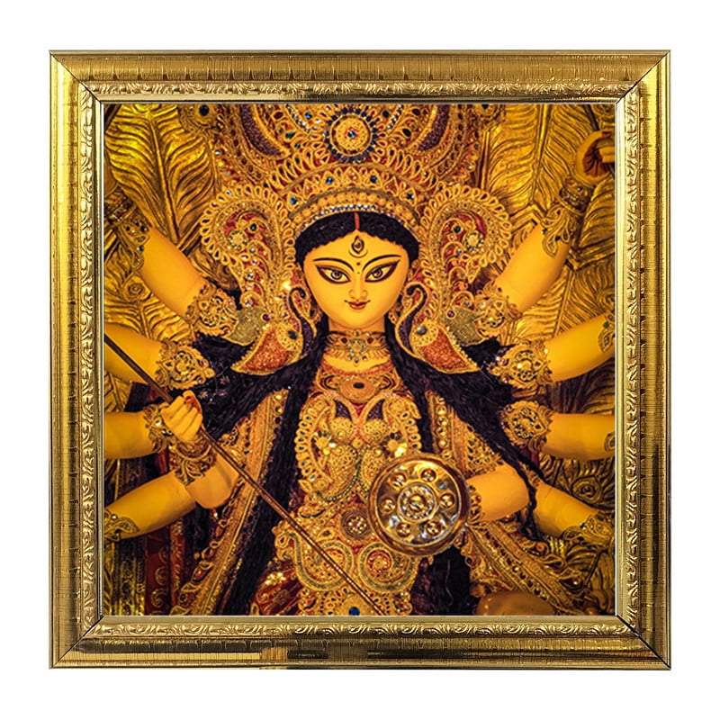 Durga Maa God Idol Photo Frame for Pooja Hindu Bhagwan Devi Devta Wall ...