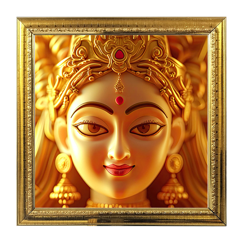 Durga Maa India God Idol Photo Frame for Pooja Hindu Bhagwan Devi Devta ...