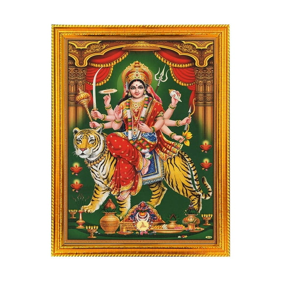 Durga-Religious God Photo Frame for Home & Pooja Room Decor - Walmart.com