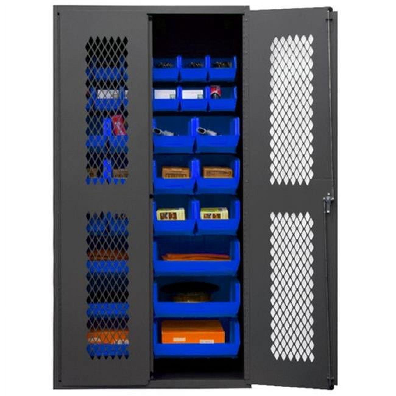 Durham 14 Gauge Flush Door Style Lockable Clearview Cabinet with 30 ...